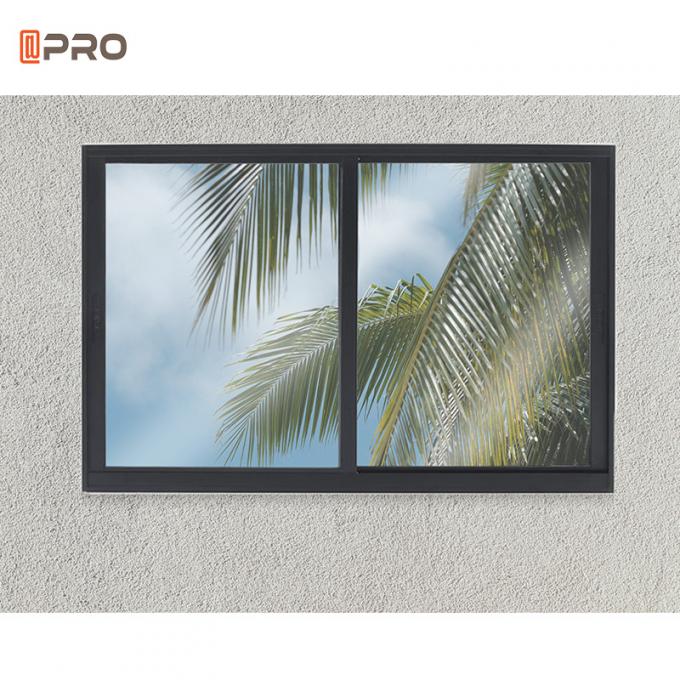 AAMA 12mm Simple Aluminium Sliding Windows Aluminium Frame Glass Windows