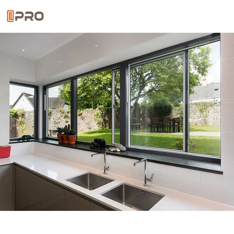 AAMA 12mm Simple Aluminium Sliding Windows Aluminium Frame Glass Windows