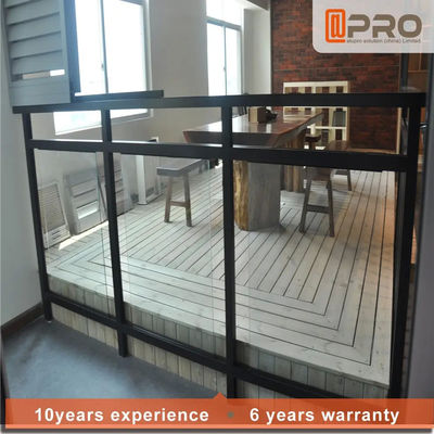 ราวบันได ลูกกรงอลูมิเนียม กระจก ราวบันไดติดผนัง ราวบันได